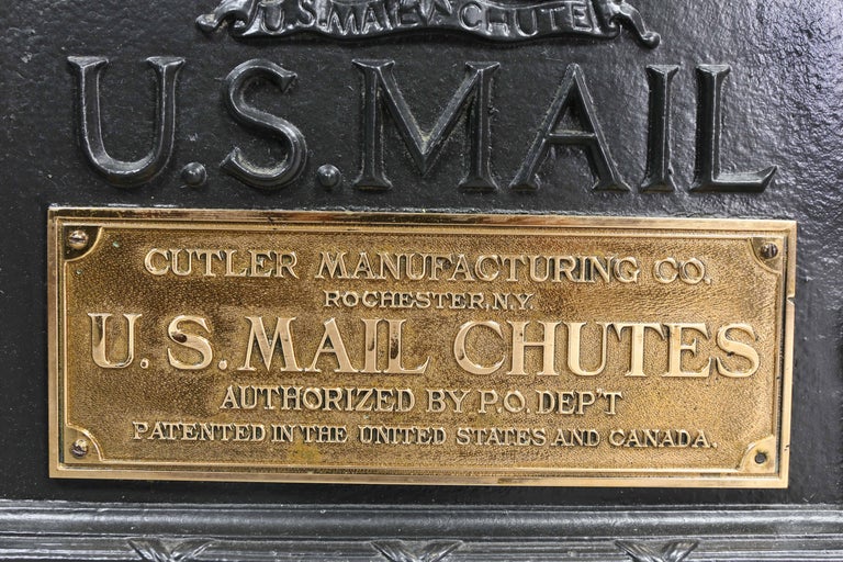 Cutler Brass and Iron Mail Chute Collection Box at 1stDibs