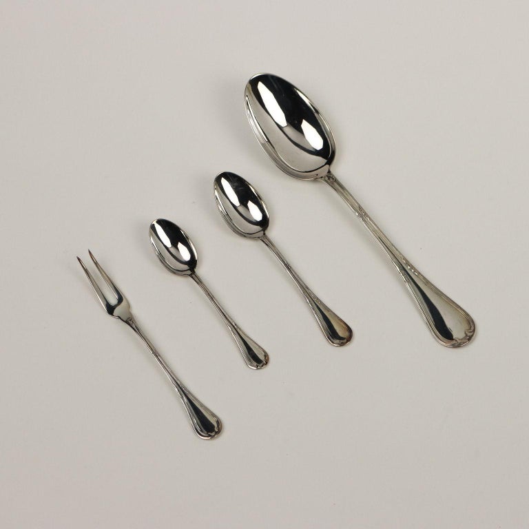 Cutlery Service Silver Man, Cesa Italy 20th Century For Sale at 1stDibs