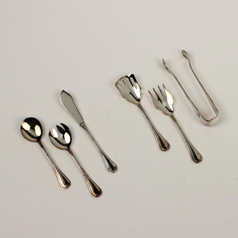 Cutlery Service Silver Man, Cesa Italy 20th Century For Sale at 1stDibs