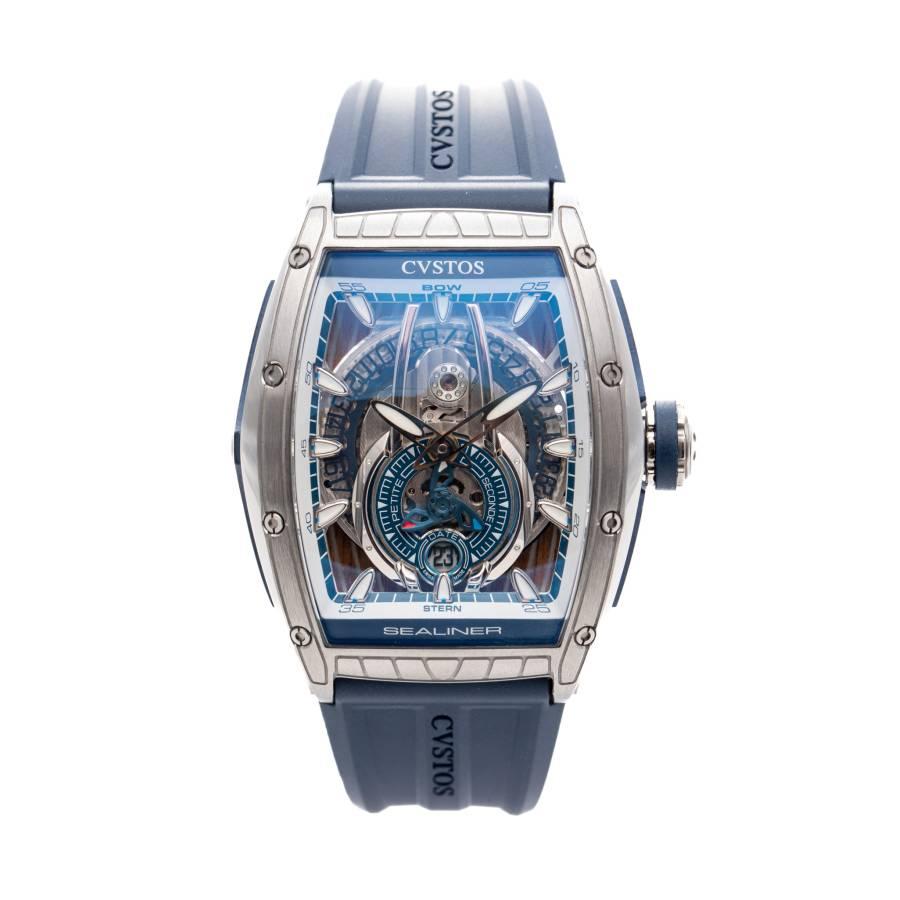 Cvstos Challenge Sealiner 41mm PS Steel Navy Blue Ti Comp Ref C00103 ...