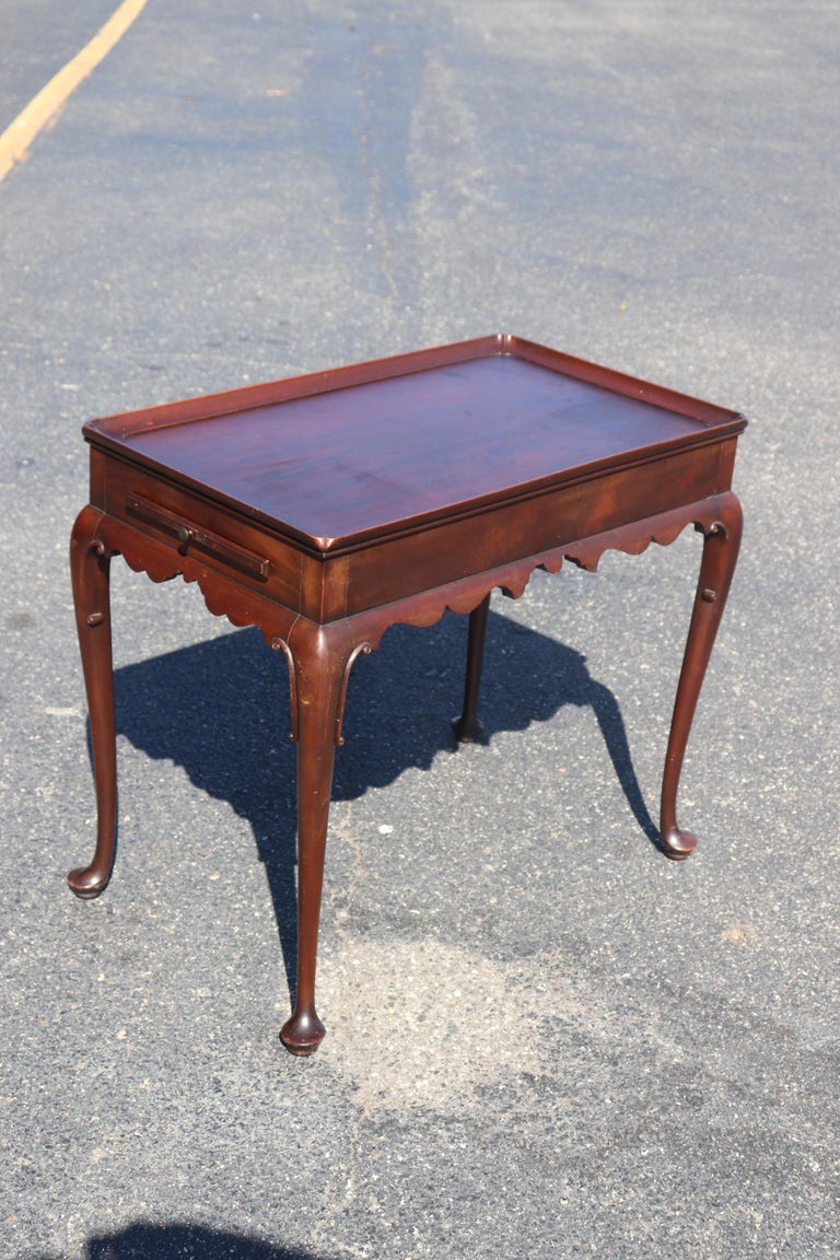CW 8 Colonial Williamsburg Kittinger Mahogany Tea Table Circa 1950 at ...