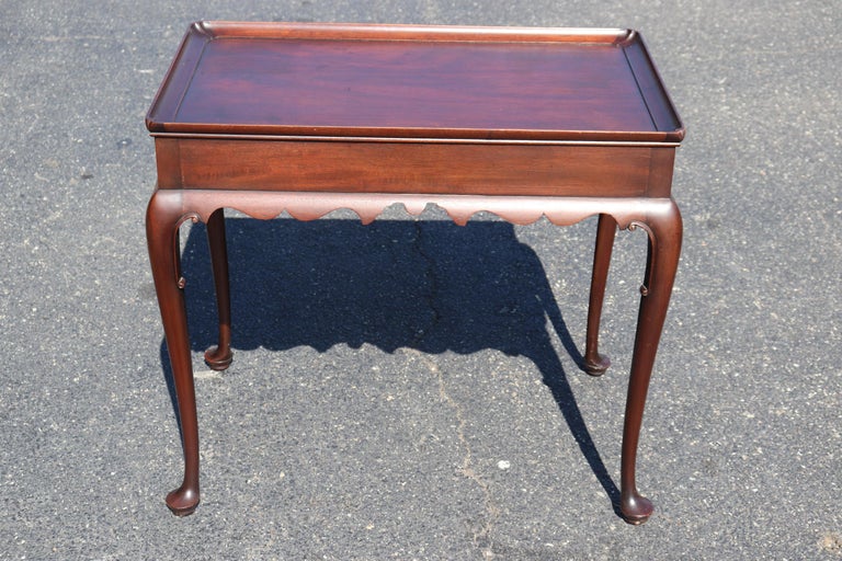 CW 8 Colonial Williamsburg Kittinger Mahogany Tea Table Circa 1950 at ...