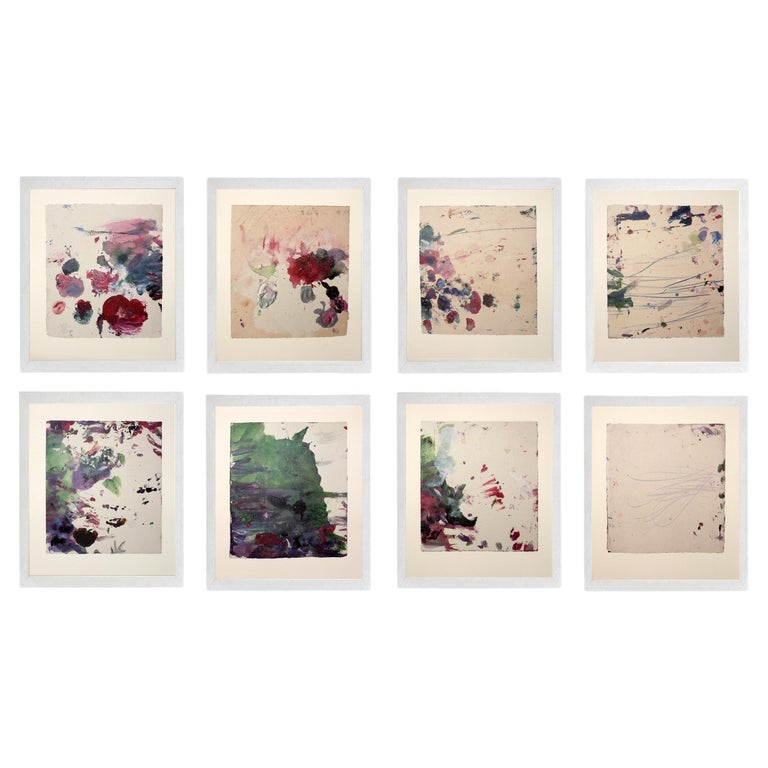 Cy Twombly Abstract Gaeta Lithographs Group of Eight For Sale at 1stDibs