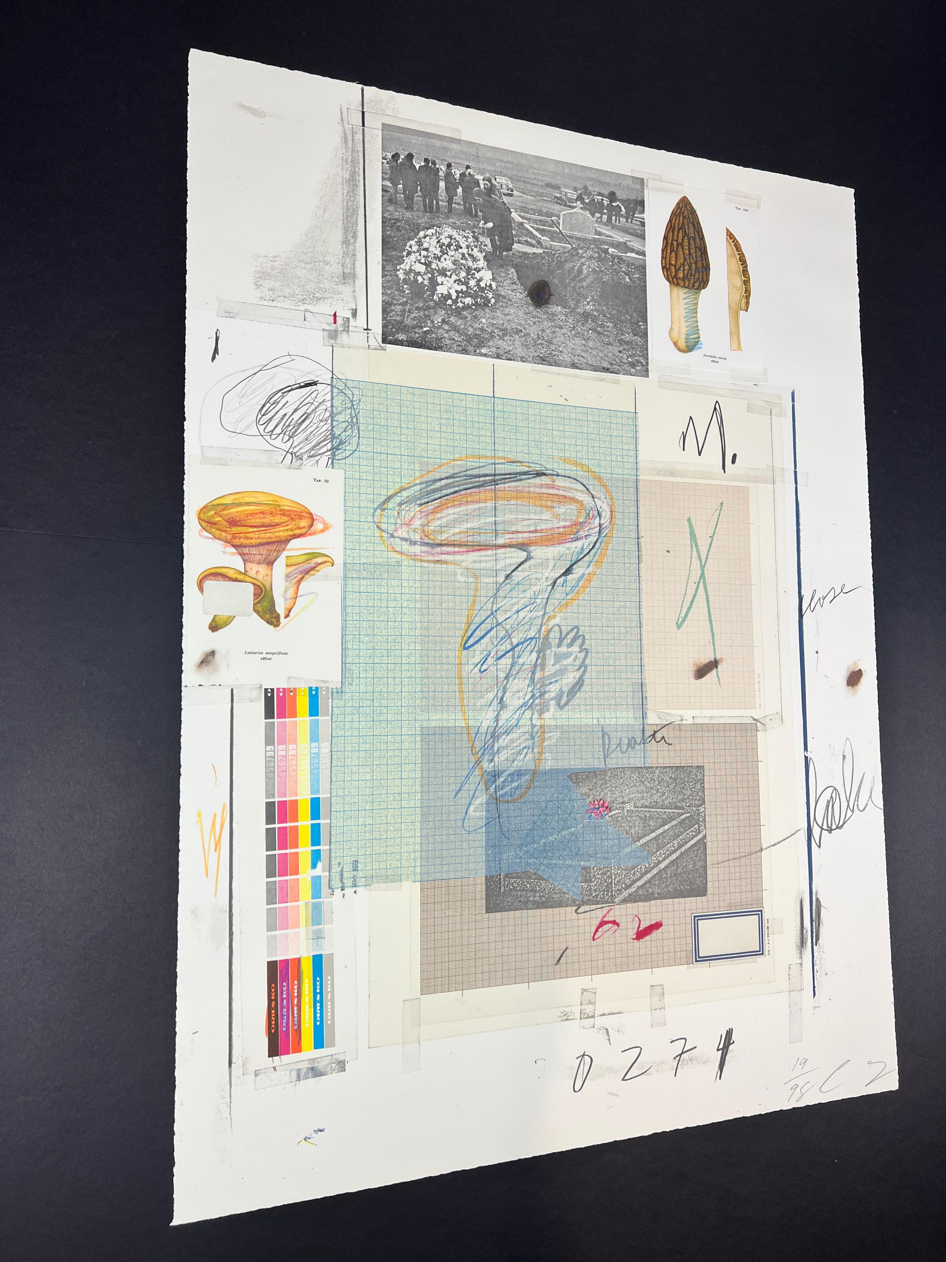 Cy Twombly - Cy Twombly – Lithograph with collage and hand-coloring in ...