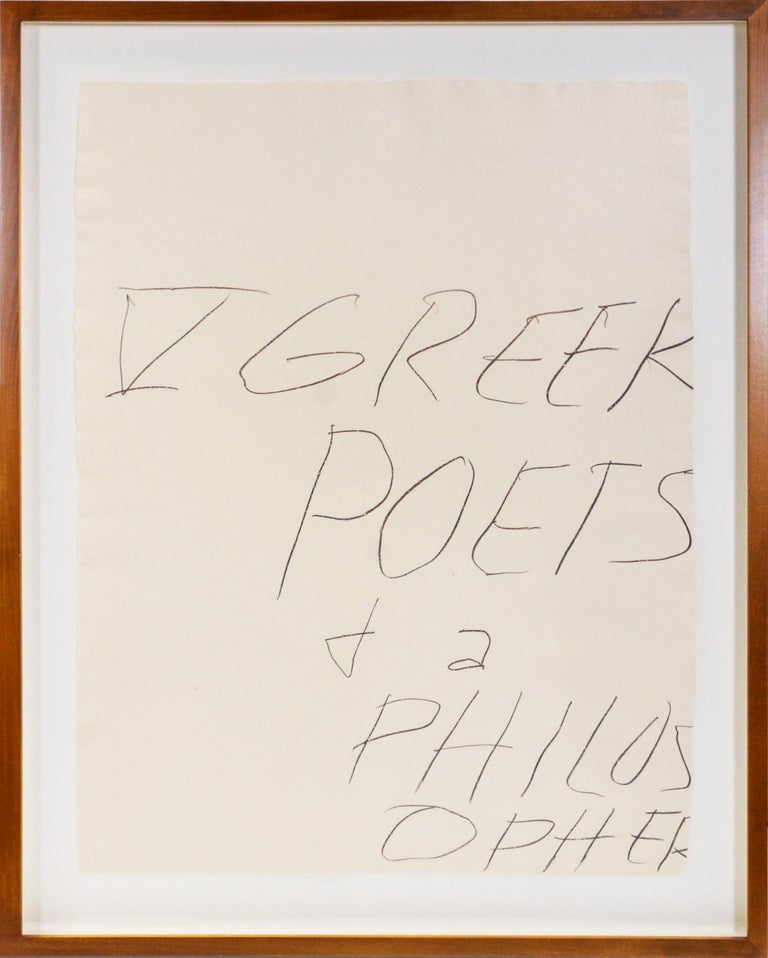 Cy Twombly - Five Greek Poets and a Philosopher For Sale at 1stDibs