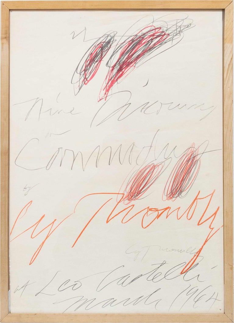 Cy Twombly - Manifesto for the show at Leo Castelli gallery, New York ...