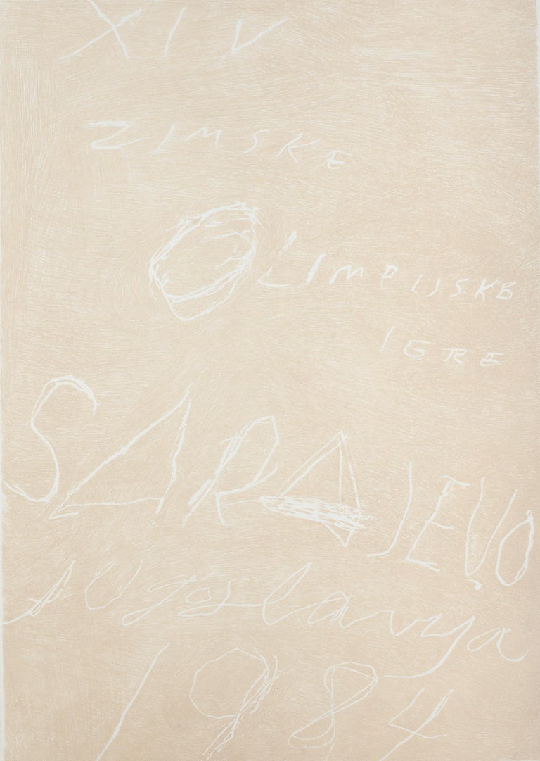 Cy Twombly - Sarajevo, Winter Olympics - Rare Artist Proof Before the ...