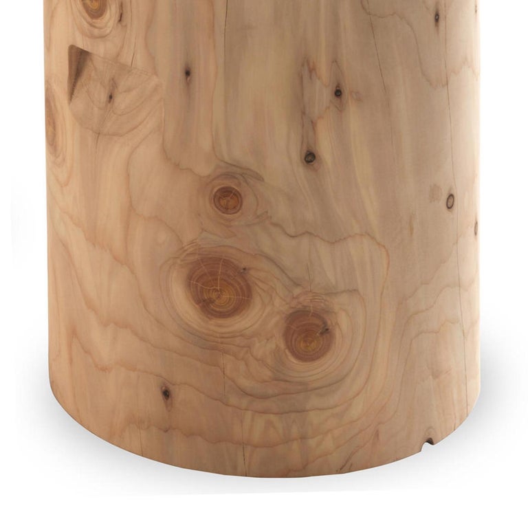 Cylinder Cedar Stool at 1stDibs | cylinder stools