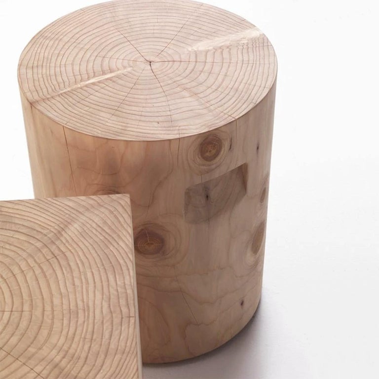 Cylinder Cedar Stool at 1stDibs | cylinder stools