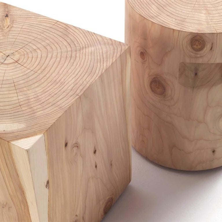 Cylinder Cedar Stool at 1stDibs | cylinder stools