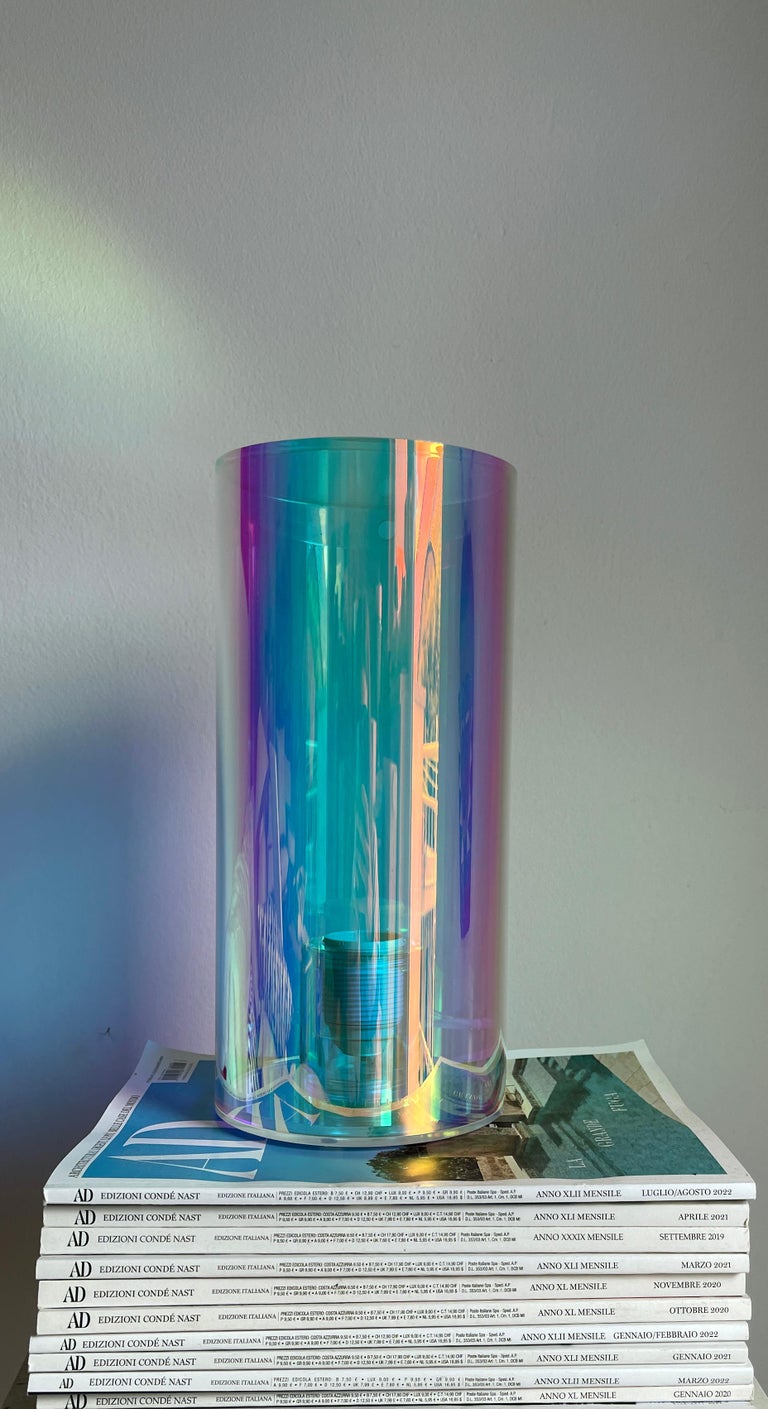 Cylinder Holographic Table Lamp by Brajak Vitberg For Sale at 1stDibs