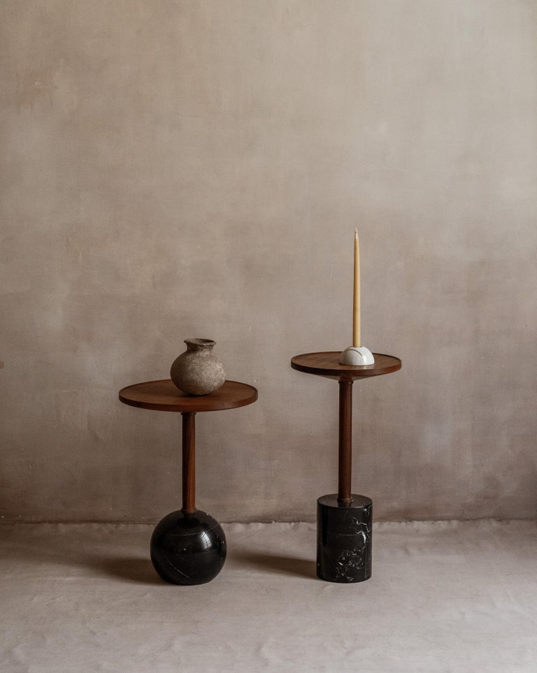 Cylinder Monterrey Side Table, Black Marble For Sale at 1stDibs ...