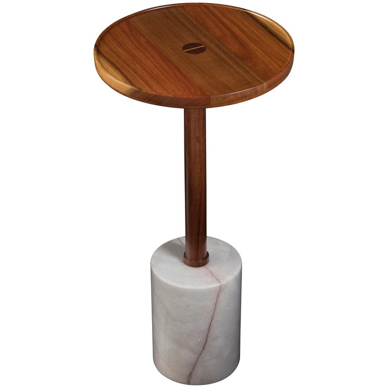 Cylinder Monterrey Side Table, White Marble For Sale at 1stDibs ...