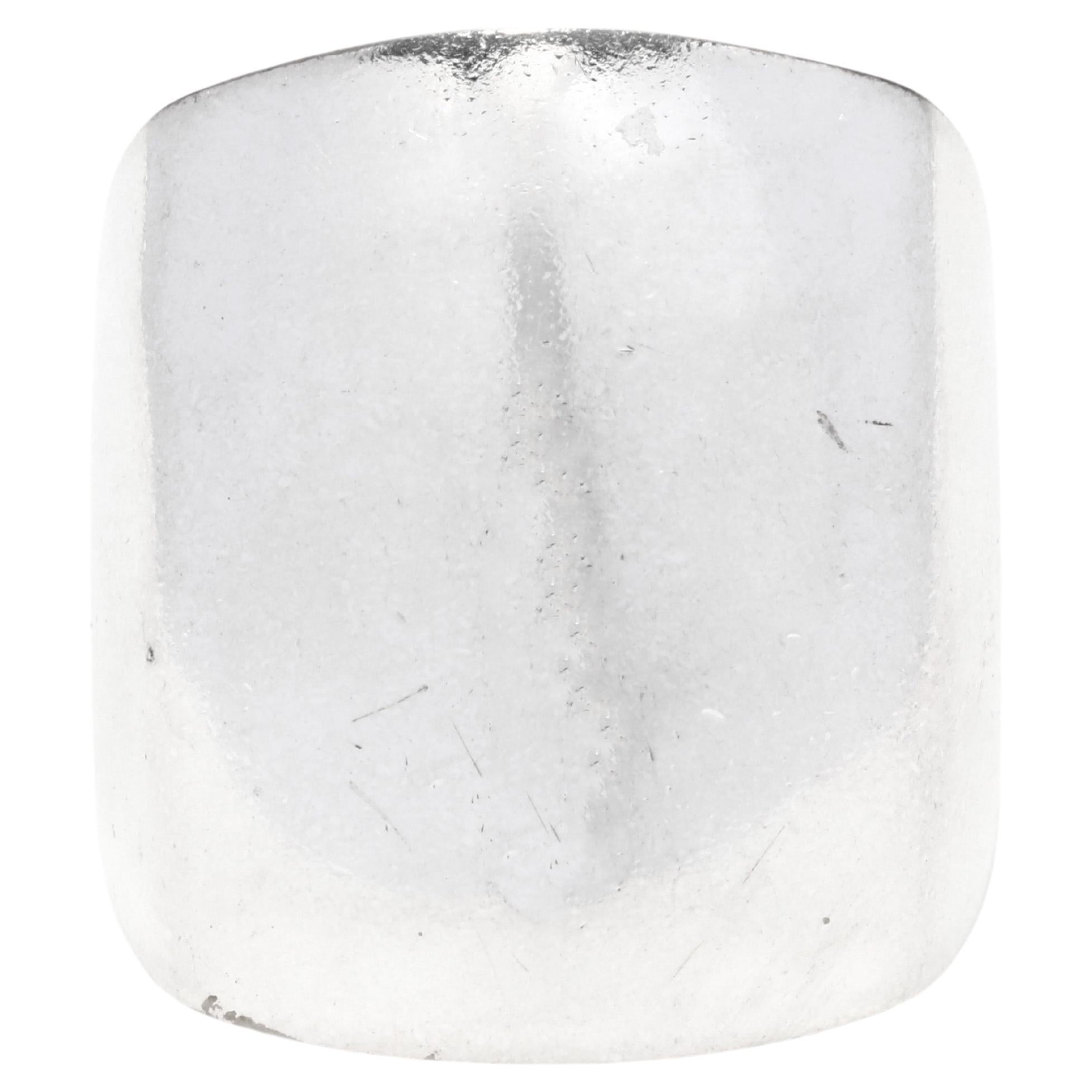 Cylinder Wide Dome Ring, Sterling Silver, Ring Size 7.75, Minimalist ...