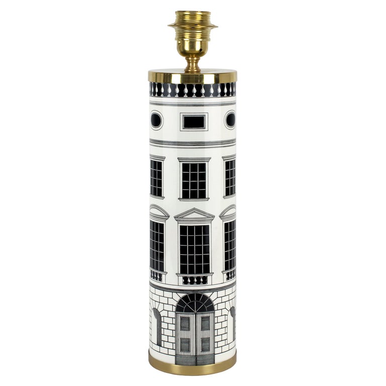 Cylindrical Metal Lamp Base Architettura Black and White For Sale at ...