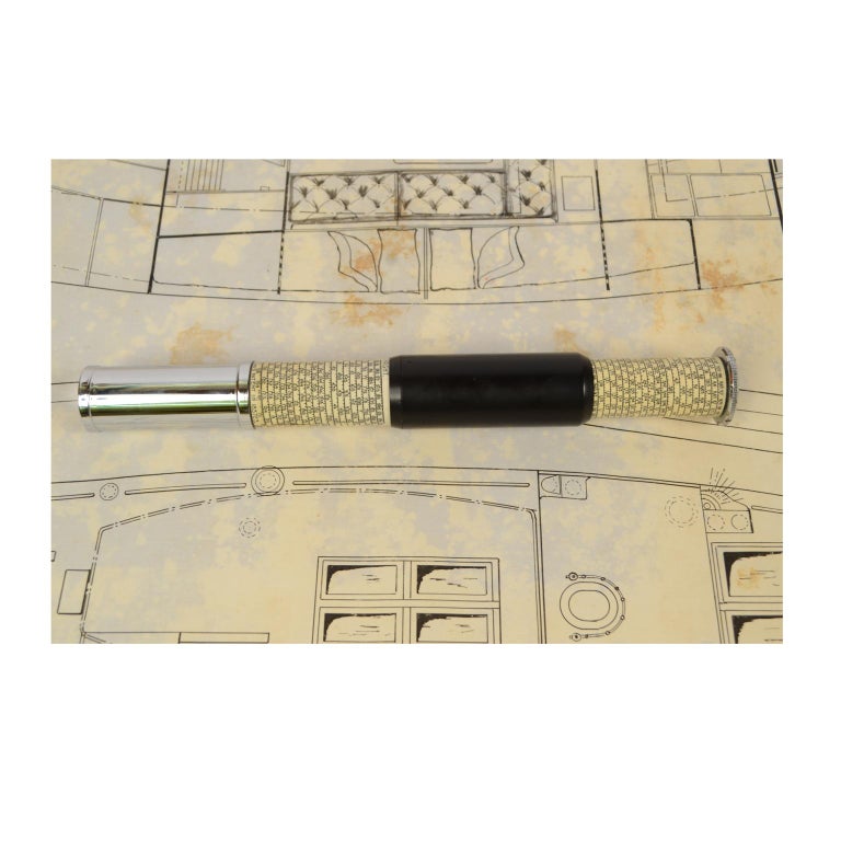 Cylindrical Slide Rule 1930s, Chromed Brass at 1stDibs