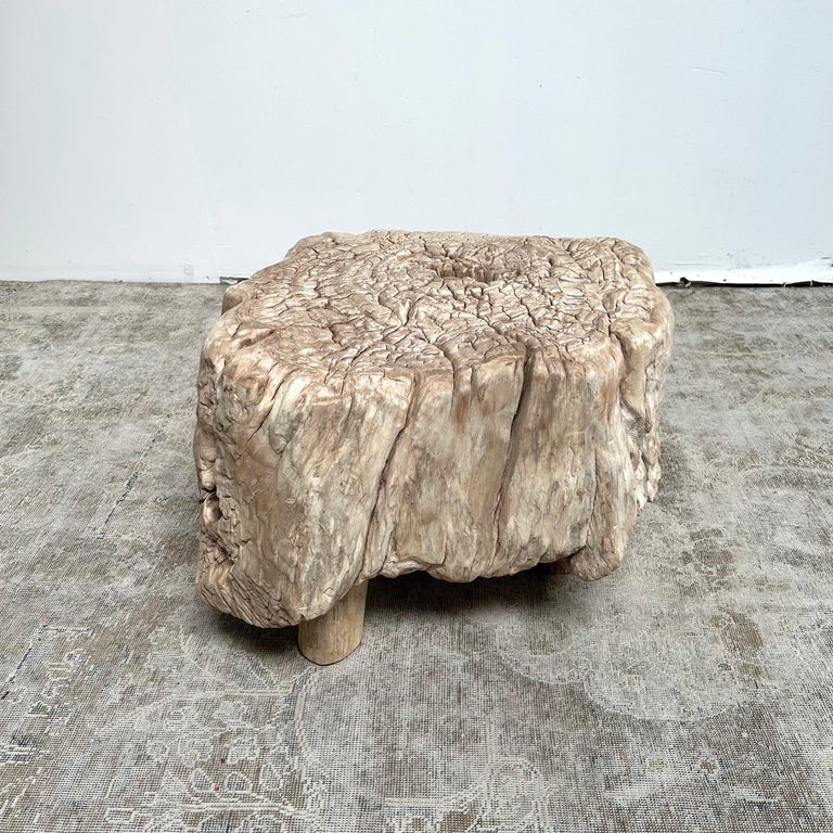 Cypress Wood Stump Side Table For Sale at 1stDibs