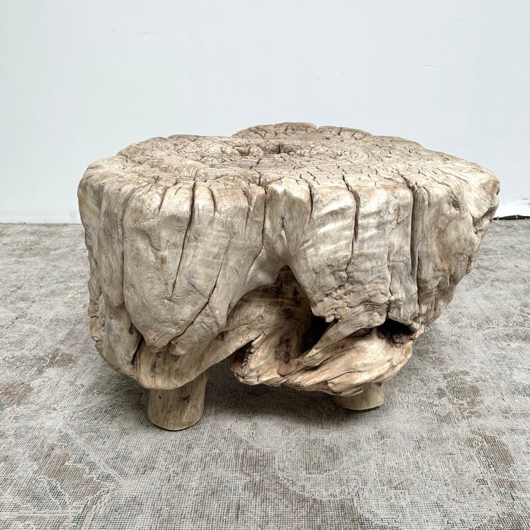Cypress Wood Stump Side Table For Sale at 1stDibs