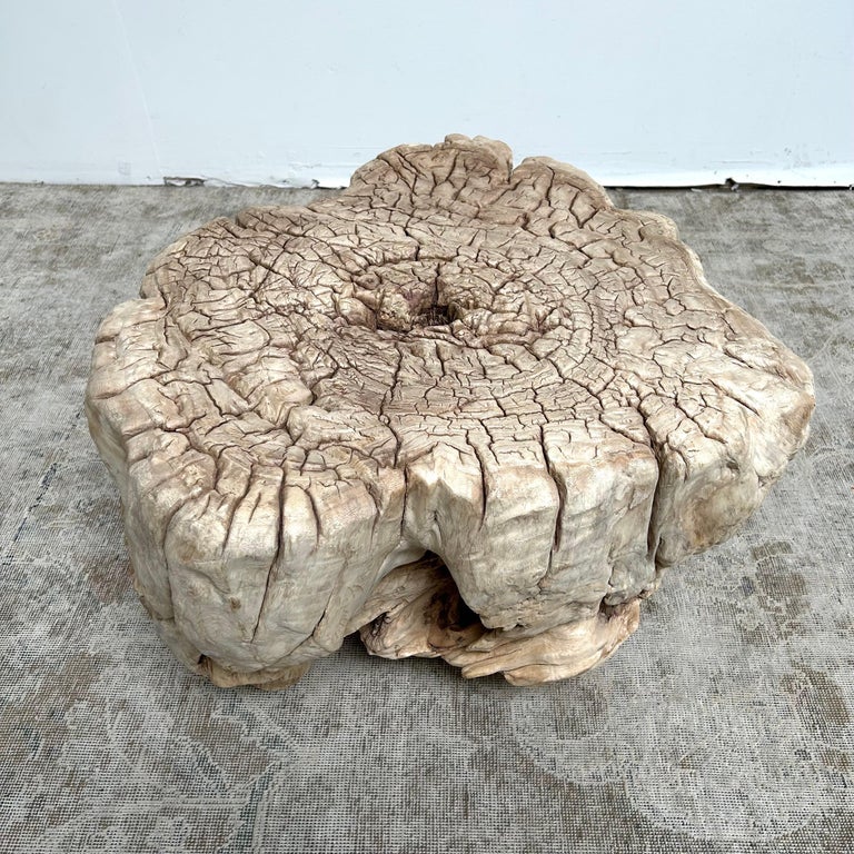 Cypress Wood Stump Side Table For Sale at 1stDibs