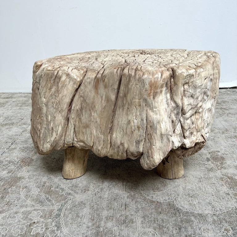Cypress Wood Stump Side Table For Sale at 1stDibs