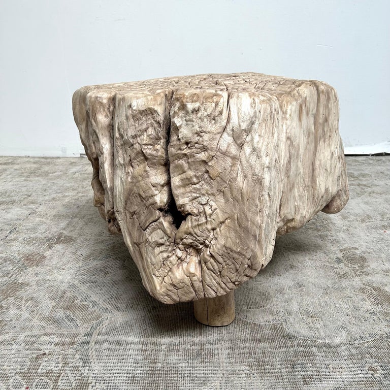 Cypress Wood Stump Side Table For Sale at 1stDibs