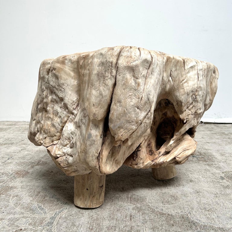 Cypress Wood Stump Side Table For Sale at 1stDibs