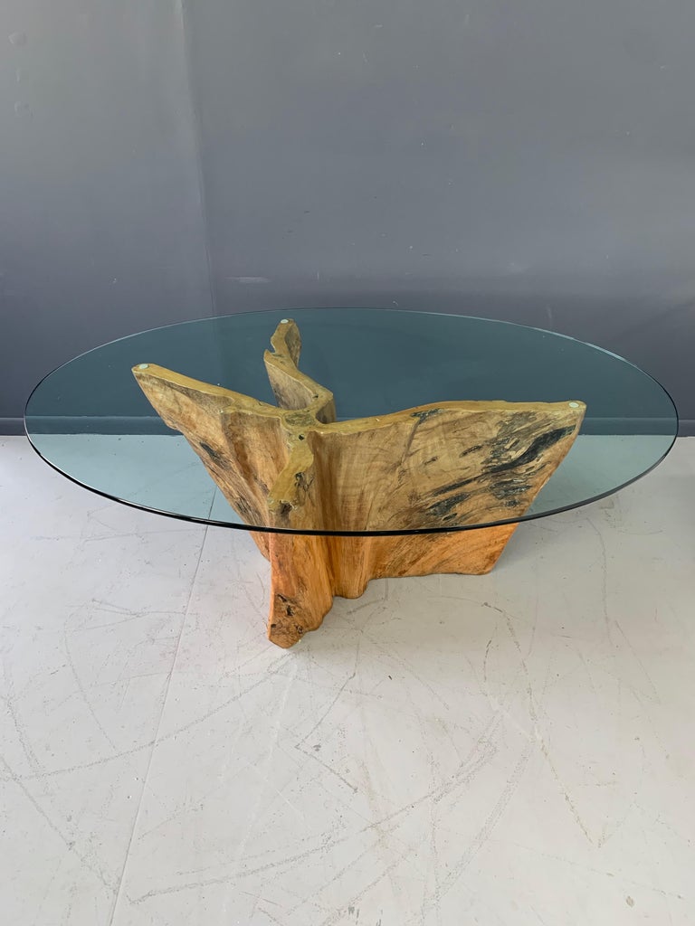 Cypress Wood Tree Trunk Dining Table at 1stDibs | wood trunk dining ...