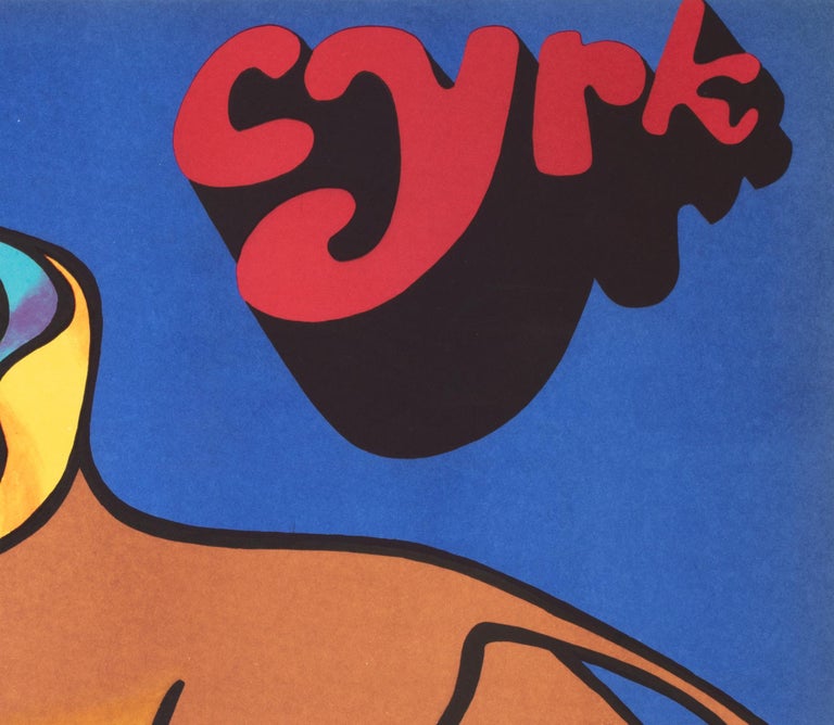 Cyrk Polish Circus Poster 3 Lions 1970, Jodlowski at 1stDibs