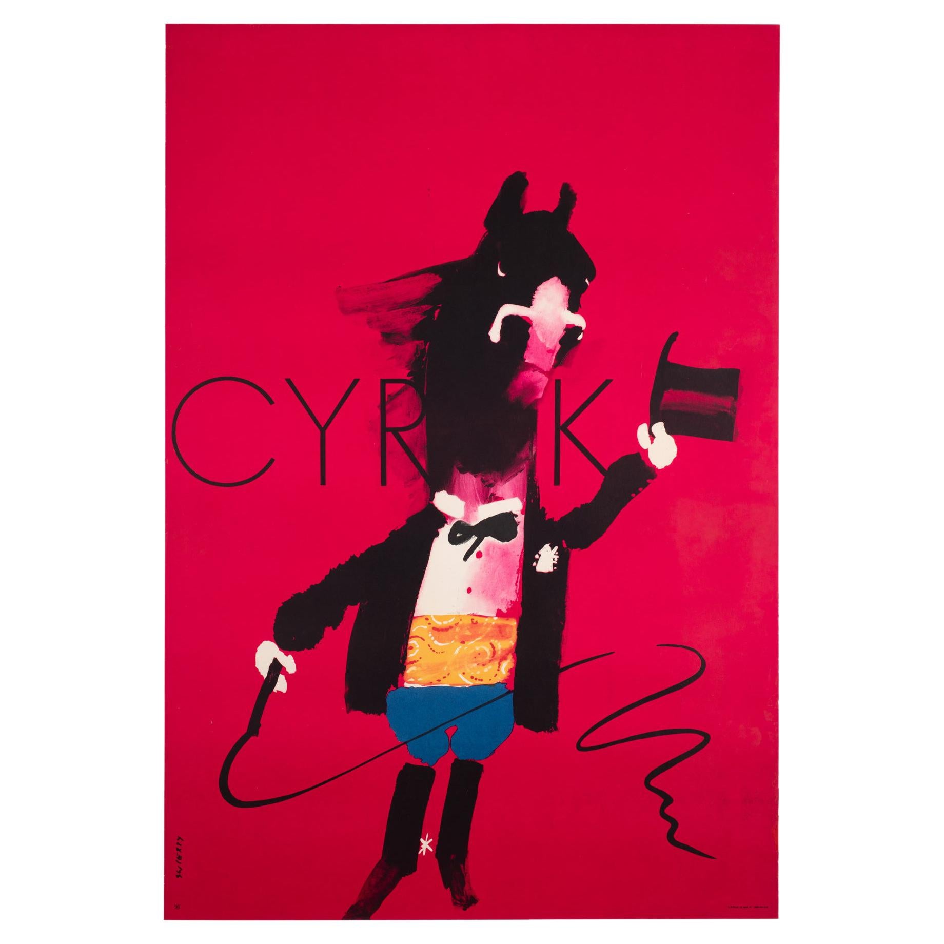 Polish, Cyrk, Circus Poster, 1970s, Vintage, Mona Lisa Contortionist ...