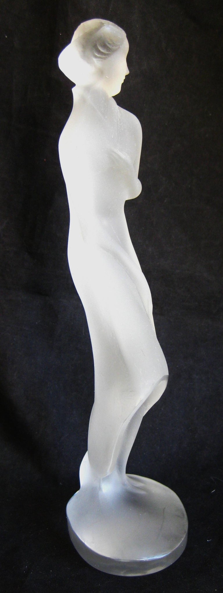 Czech Bohemian Curt Schlevogt Ingrid Art Deco Lady in the Wind Glass ...