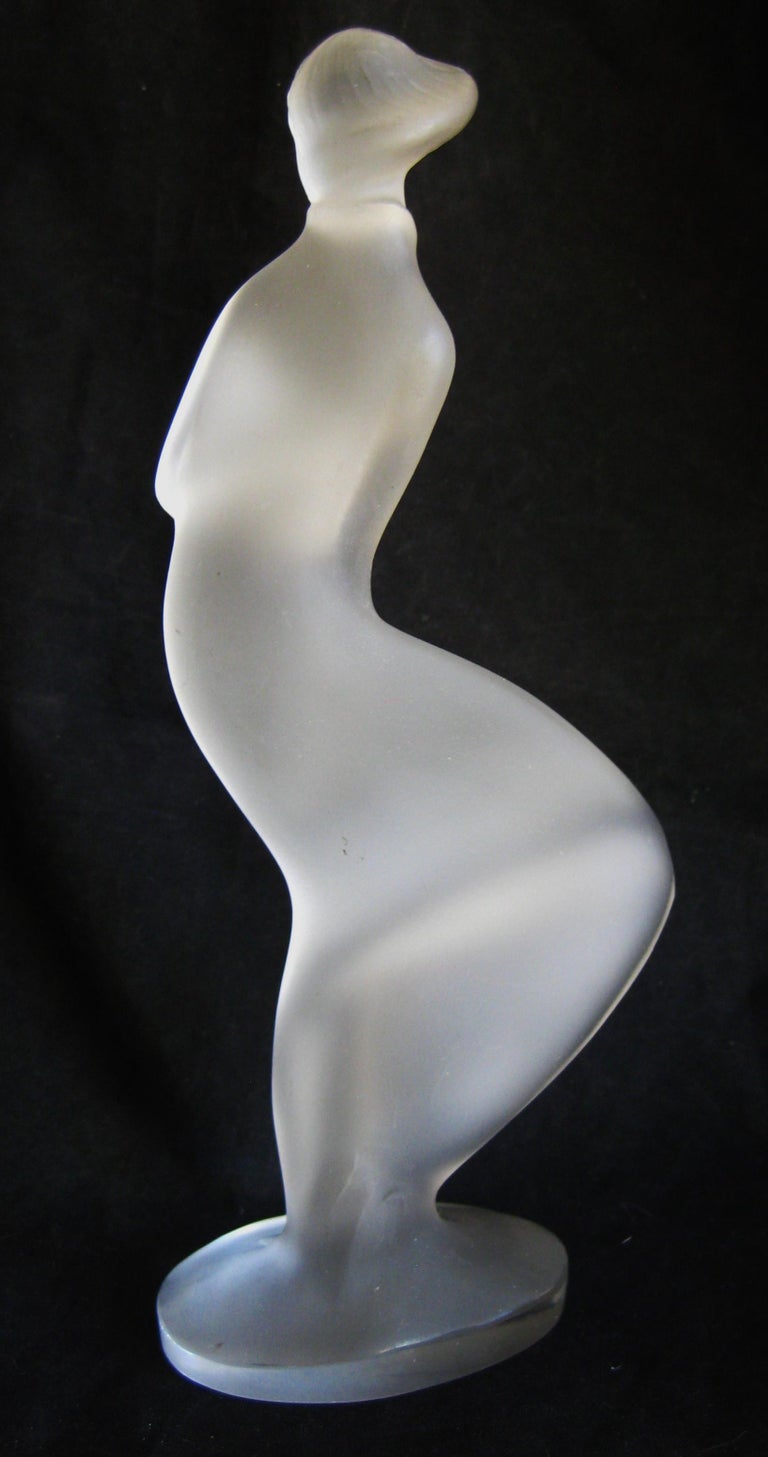 Czech Bohemian Curt Schlevogt Ingrid Art Deco Lady in the Wind Glass ...