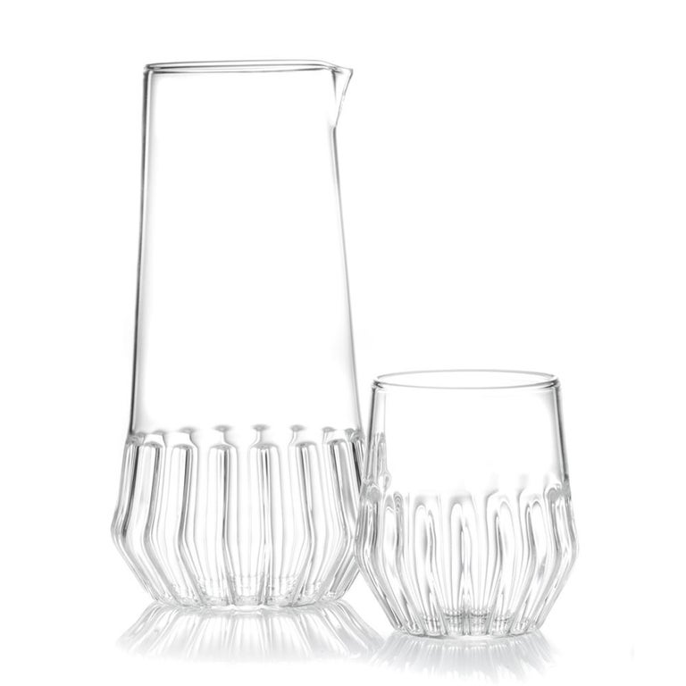 EU Clients Czech Clear Contemporary Handmade Mixed Carafe Water Pitcher ...