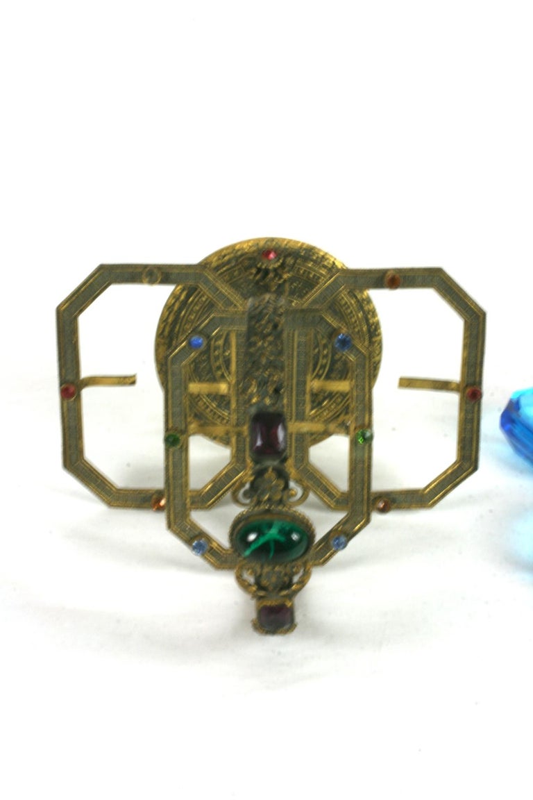 Czech Jeweled Candy Server For Sale at 1stDibs