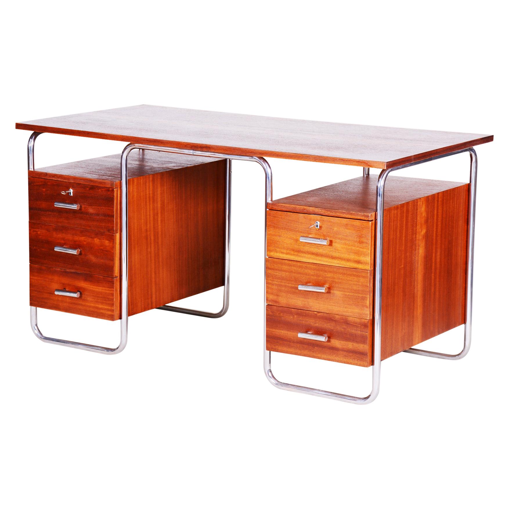 Bauhaus Tubular Steel Desk at 1stDibs