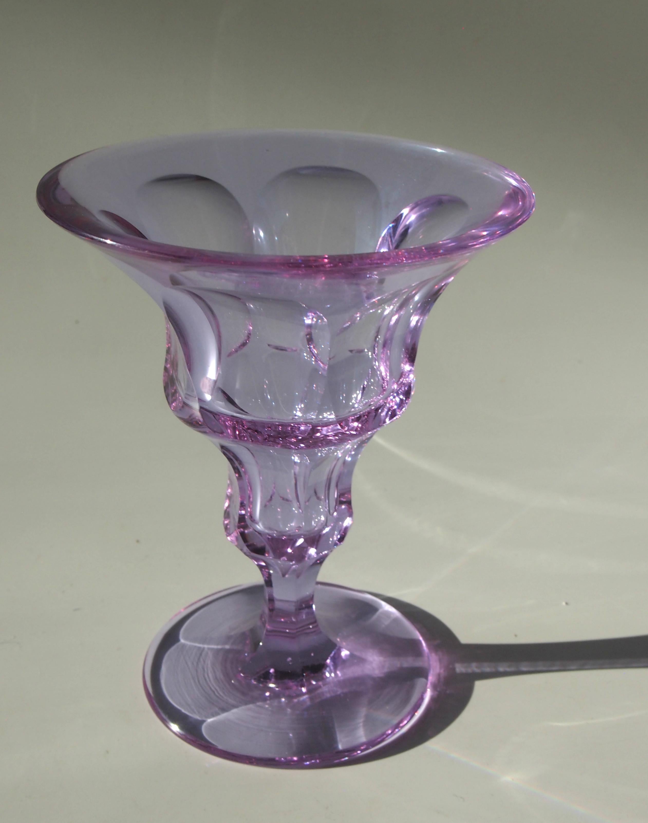 Czech Moser Art Deco Flare Top Color Change Alexandrit Glass Vase, H ...