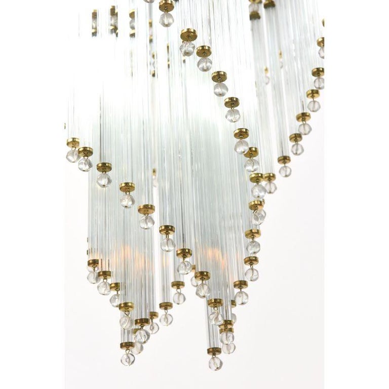 Czech Spiral Crystal Ceiling Fixture For Sale at 1stDibs