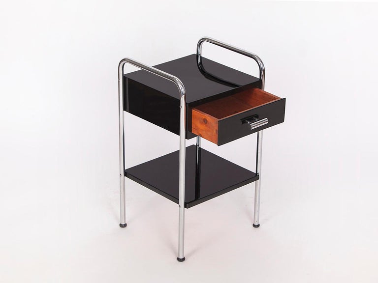 Czech Steel Tube Side Table Sideboard, 1930s For Sale at 1stDibs