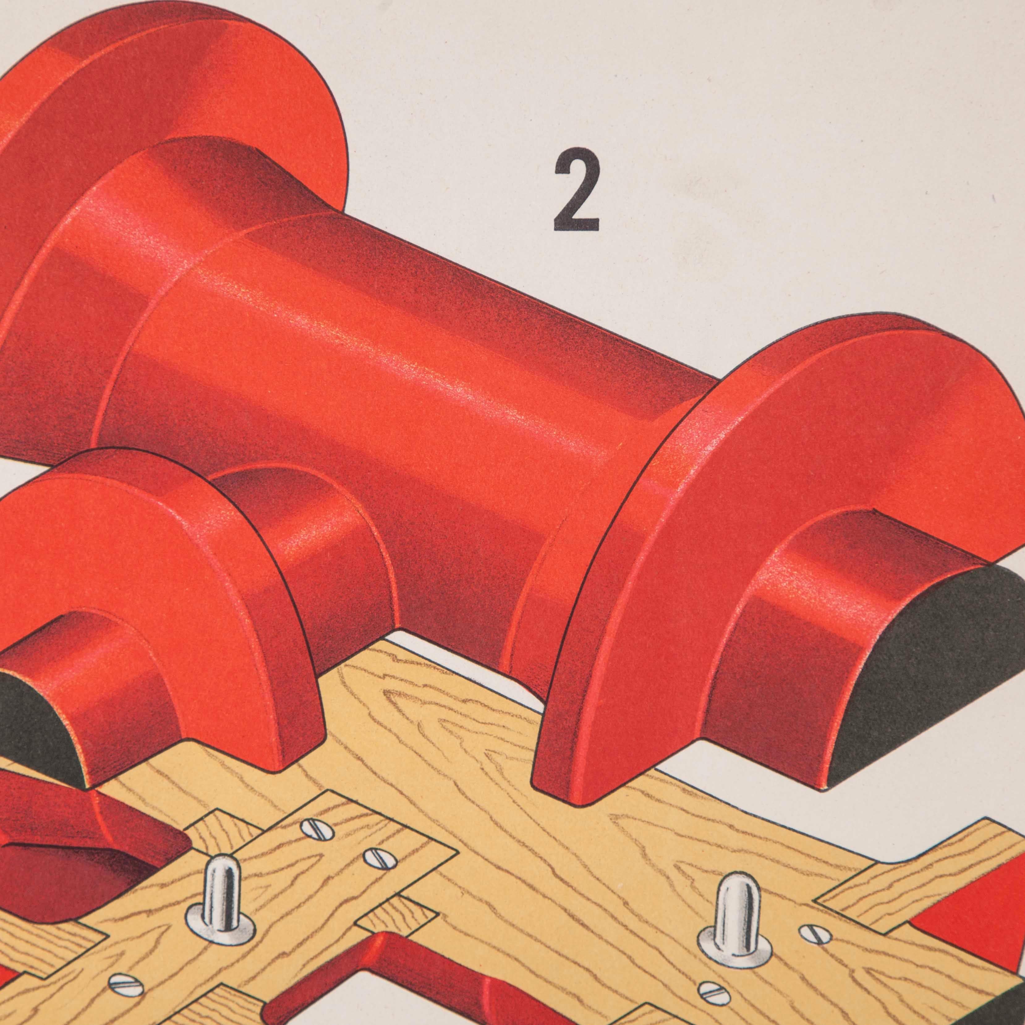 Czech Technical Industrial Drawing, Foundry Mould Engineering Poster, 6 ...
