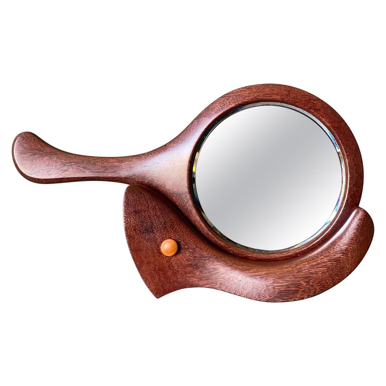 D. French Studio Crafted Hand Held Mirror w/ Stand 1996 For Sale at ...