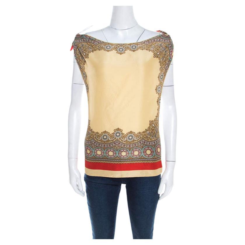 John Galliano Cheosam Style Fur Trim Top at 1stDibs