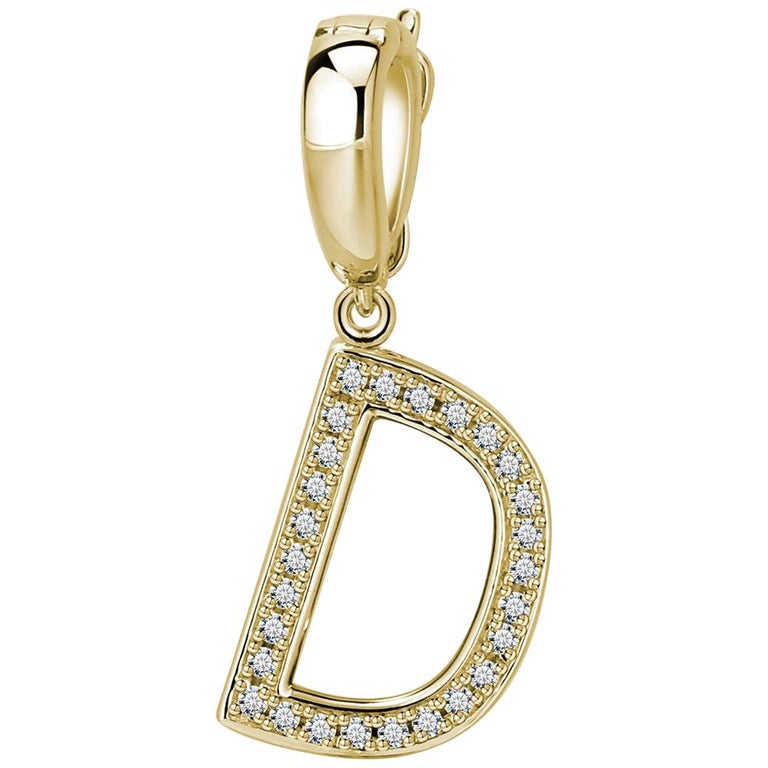 D-Initial Pendant/Charm For Sale at 1stDibs