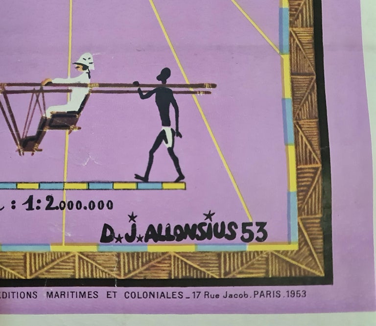 D. J. Allonsius - Illustrated Map of Madagascar by D. J. Allonsius 1953 ...