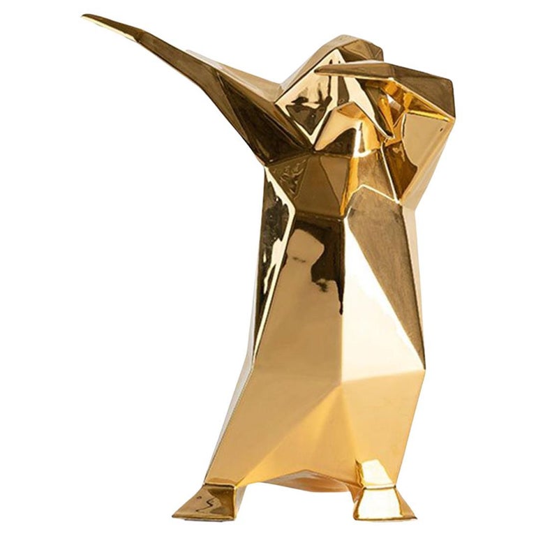 Dab Penguin-Skulptur in glänzendem Gold von Bosa im Angebot bei 1stDibs