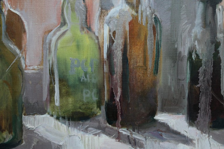Dada Novikova - Rum Bottles - 21st Century Contemporary Still Life Oil ...
