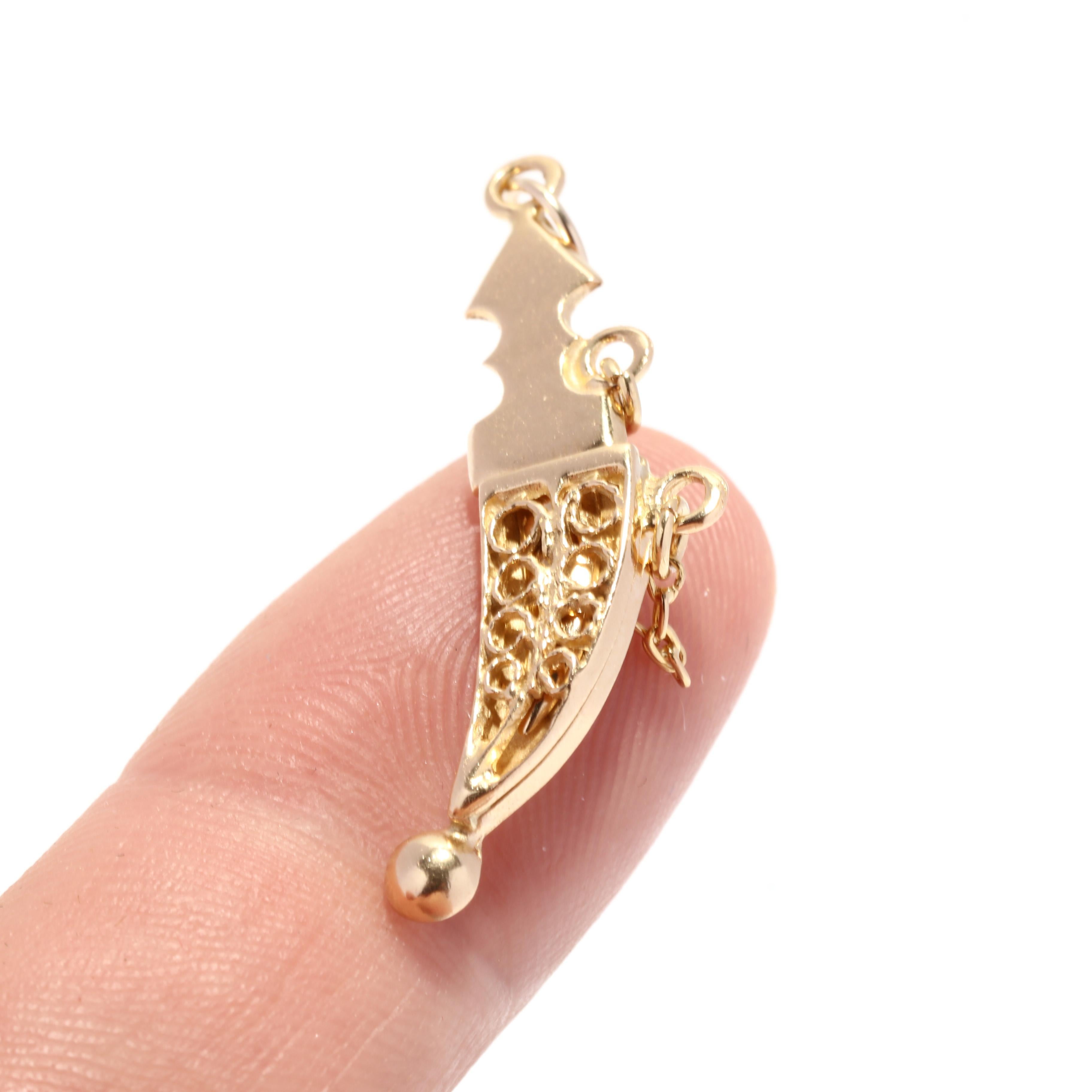 Dagger and Sheath Charm, 18KT Yellow Gold at 1stDibs | sheath charm 2 ...