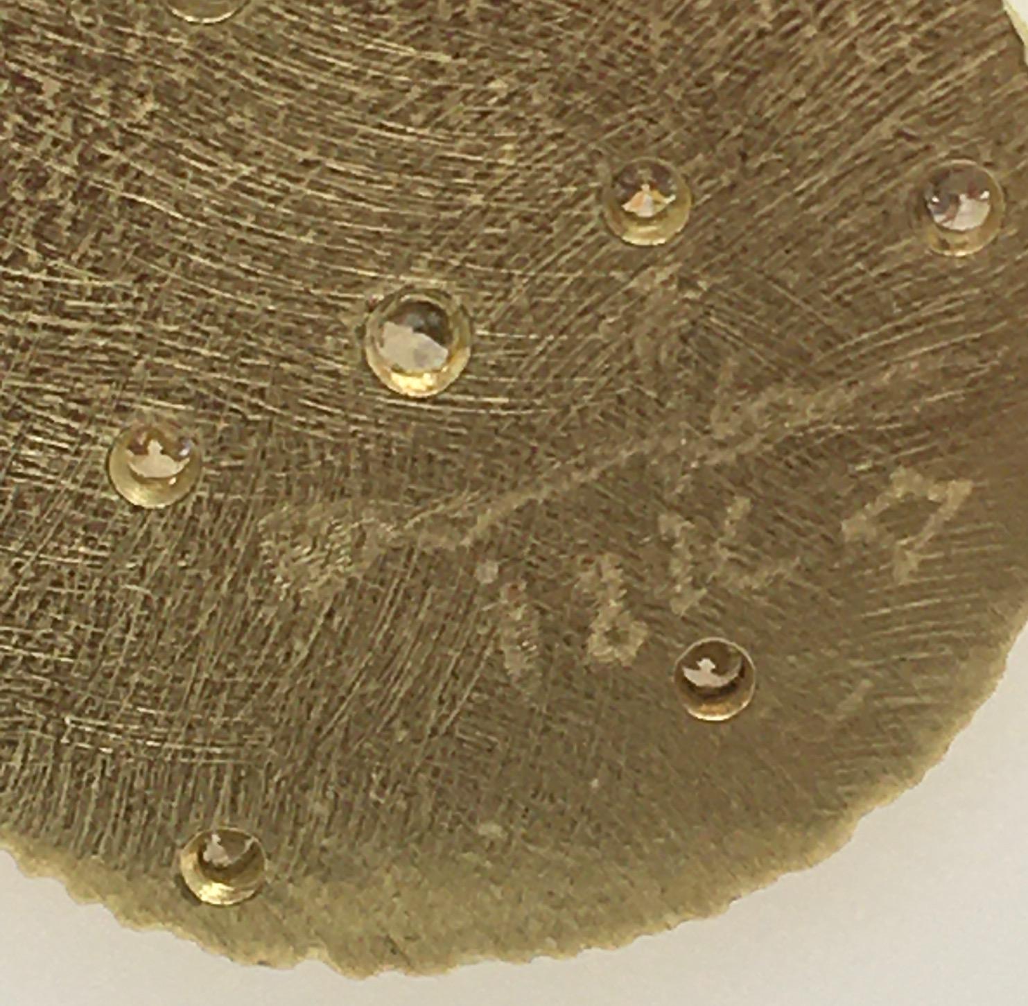 Dahlia Kanner 21 mm Round Dig Shield, 18k YG Pendant with Embedded ...