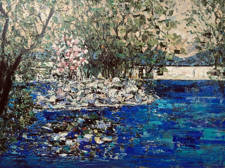 Dai Xiangwen - Figurative landscape oil painting- Garden For Sale at ...