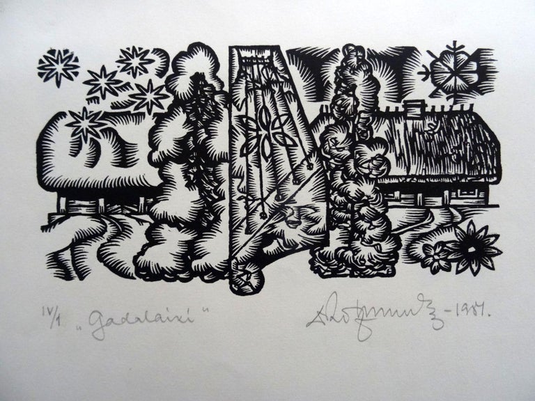 Dainis Rozkalns - Seasons. 1984. Paper, linocut, 25x34 cm For Sale at ...