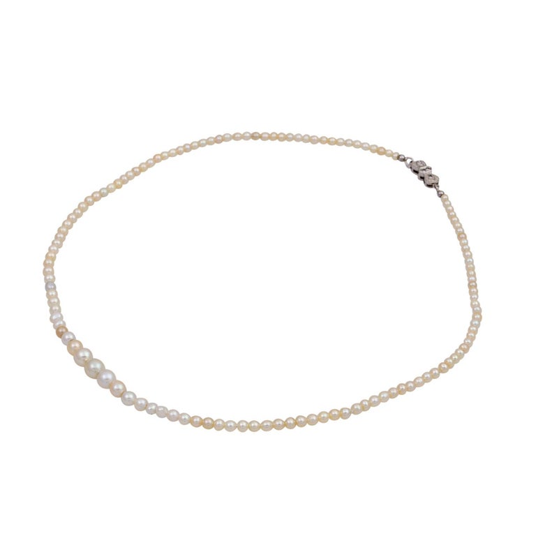 Dainty Pearl Necklace For Sale at 1stDibs