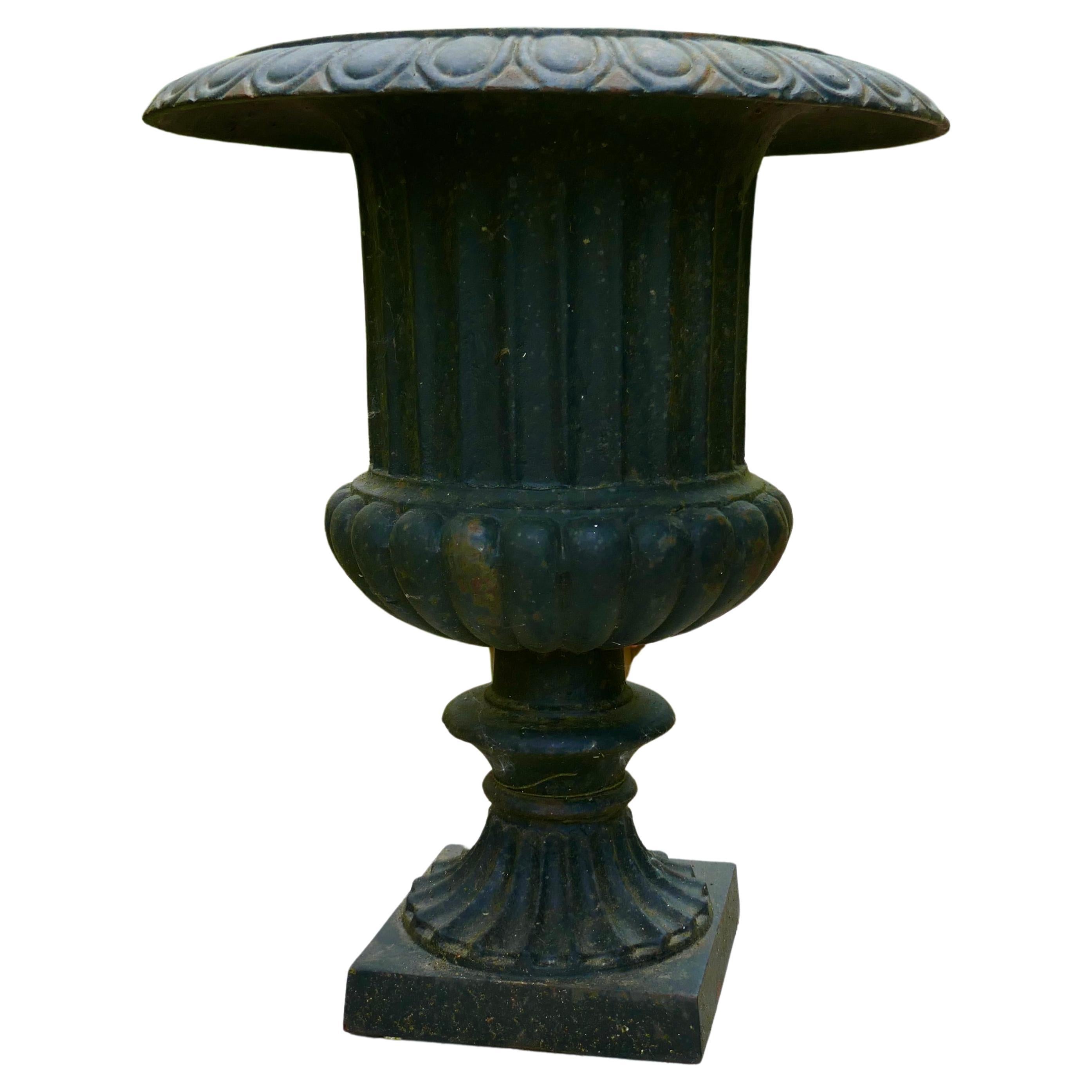 Antique French Cast Iron Urn For Sale at 1stDibs